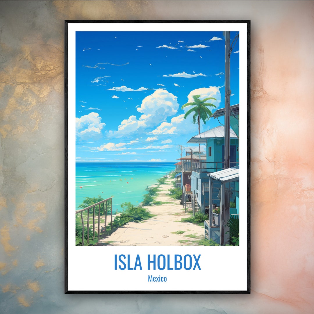 Isla Holbox Mexico Print | Yucatan Island Beach Wall Art | Caribbean ...