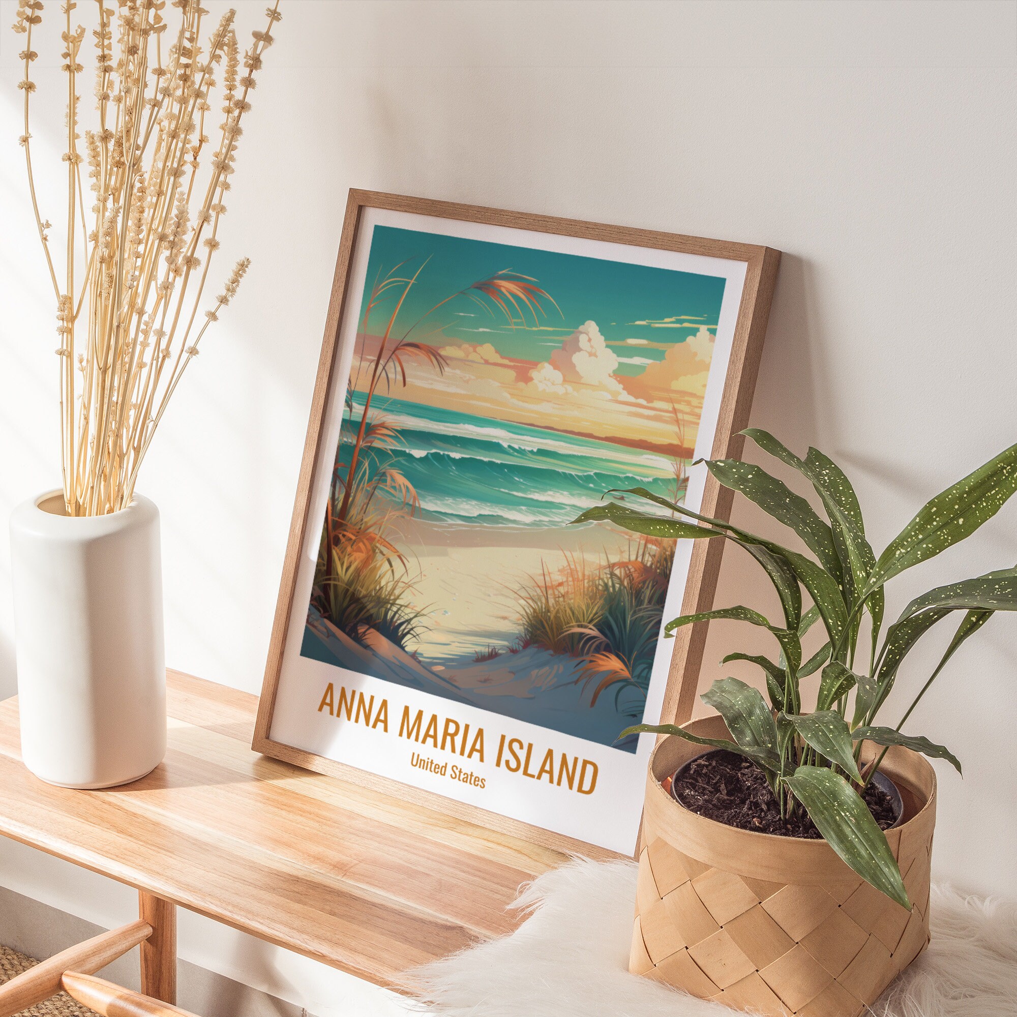 Anna Maria Island Travel Print Poster Anna Maria Island Gift Vertical ...