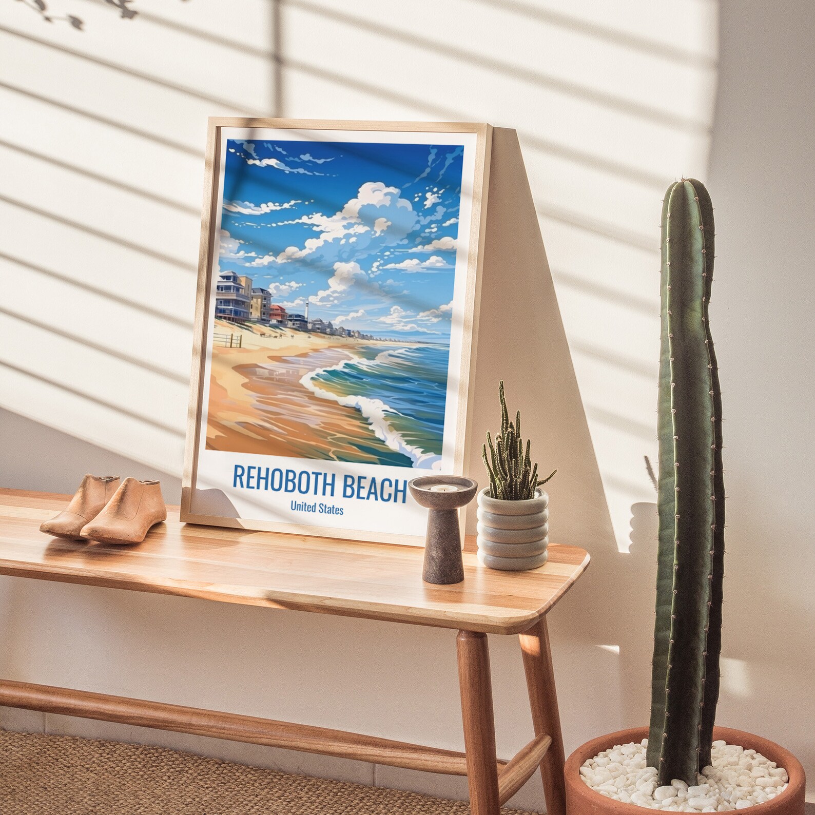 Rehoboth Beach Delaware Poster | DE Atlantic Beach Wall Art | Boardwalk ...