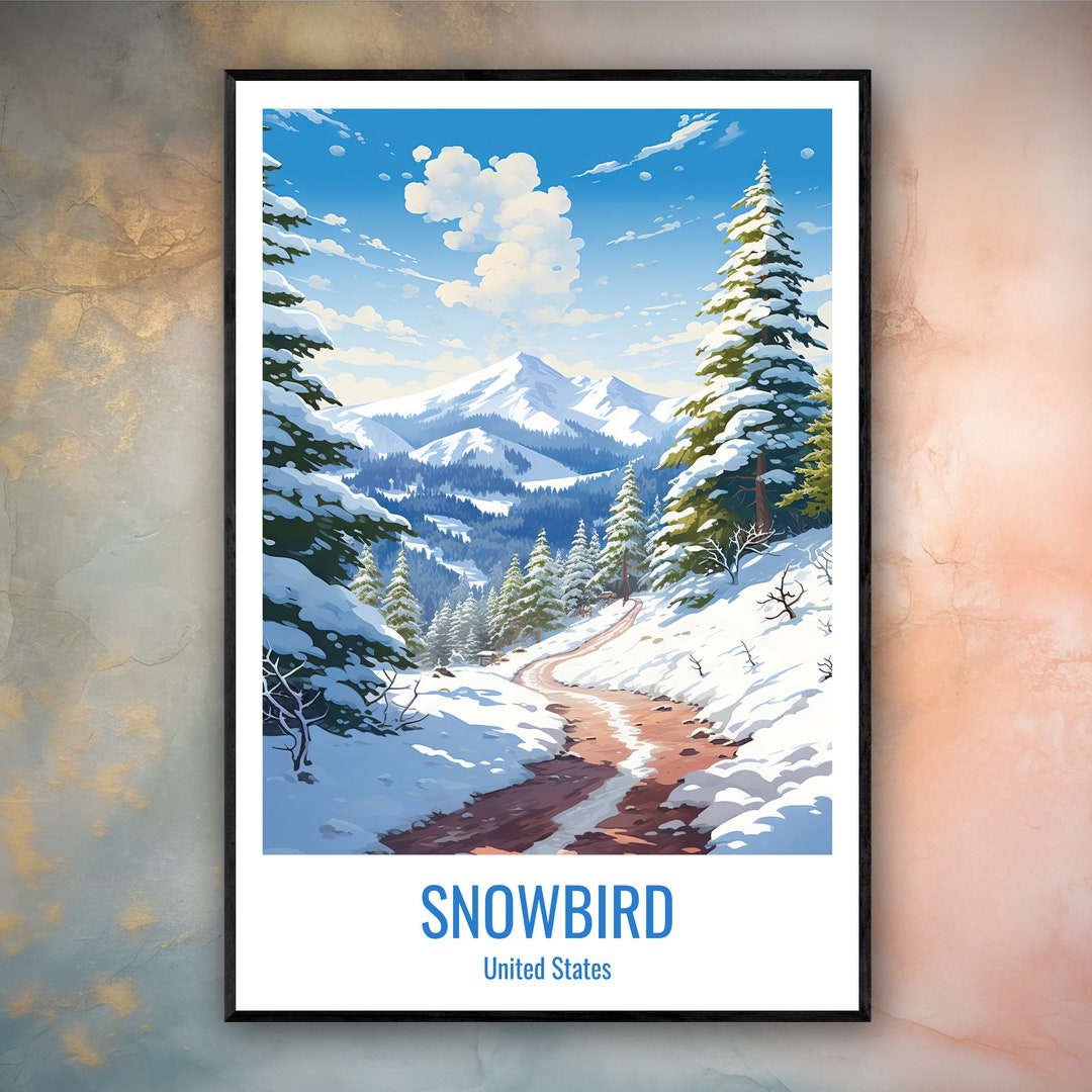 Snowbird Travel Print Poster Snowbird Gift Vertical Adventure - Etsy