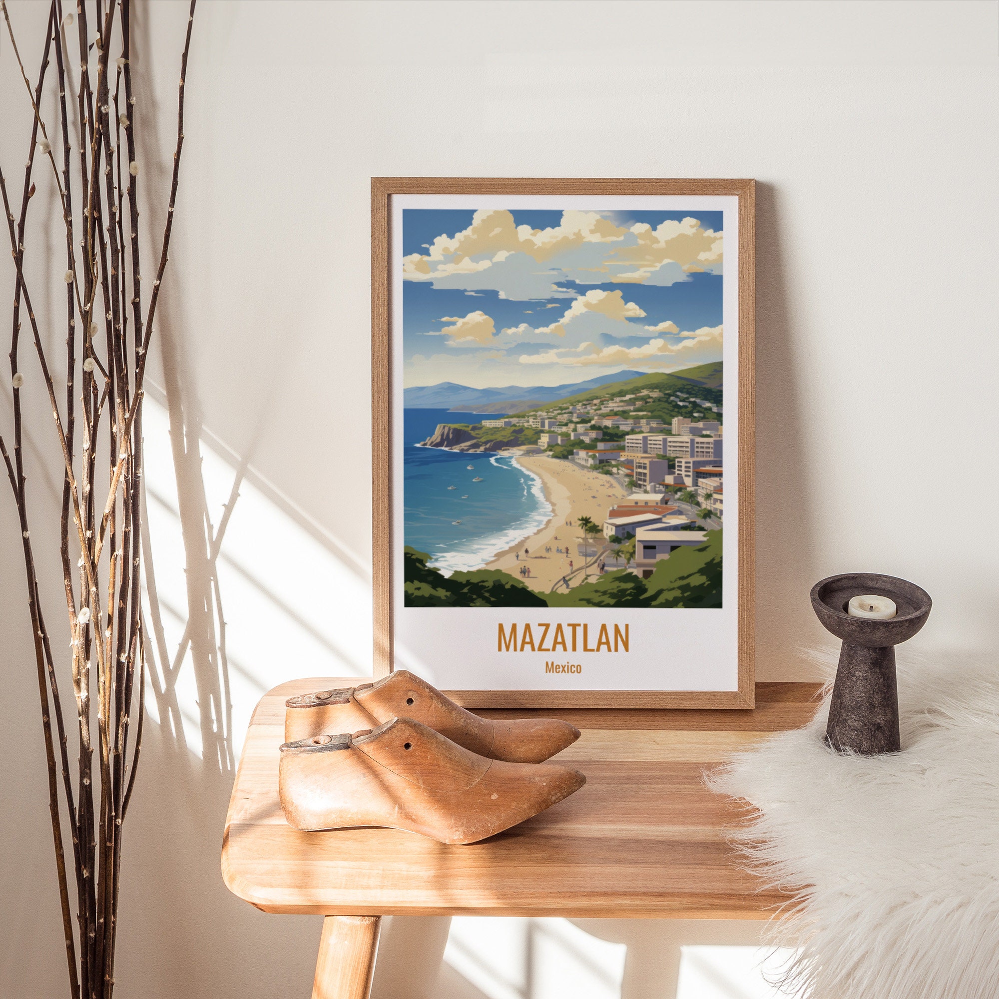 Mazatlan Mexico Poster | Sinaloa Coastal Wall Art | Pacific Mexico ...