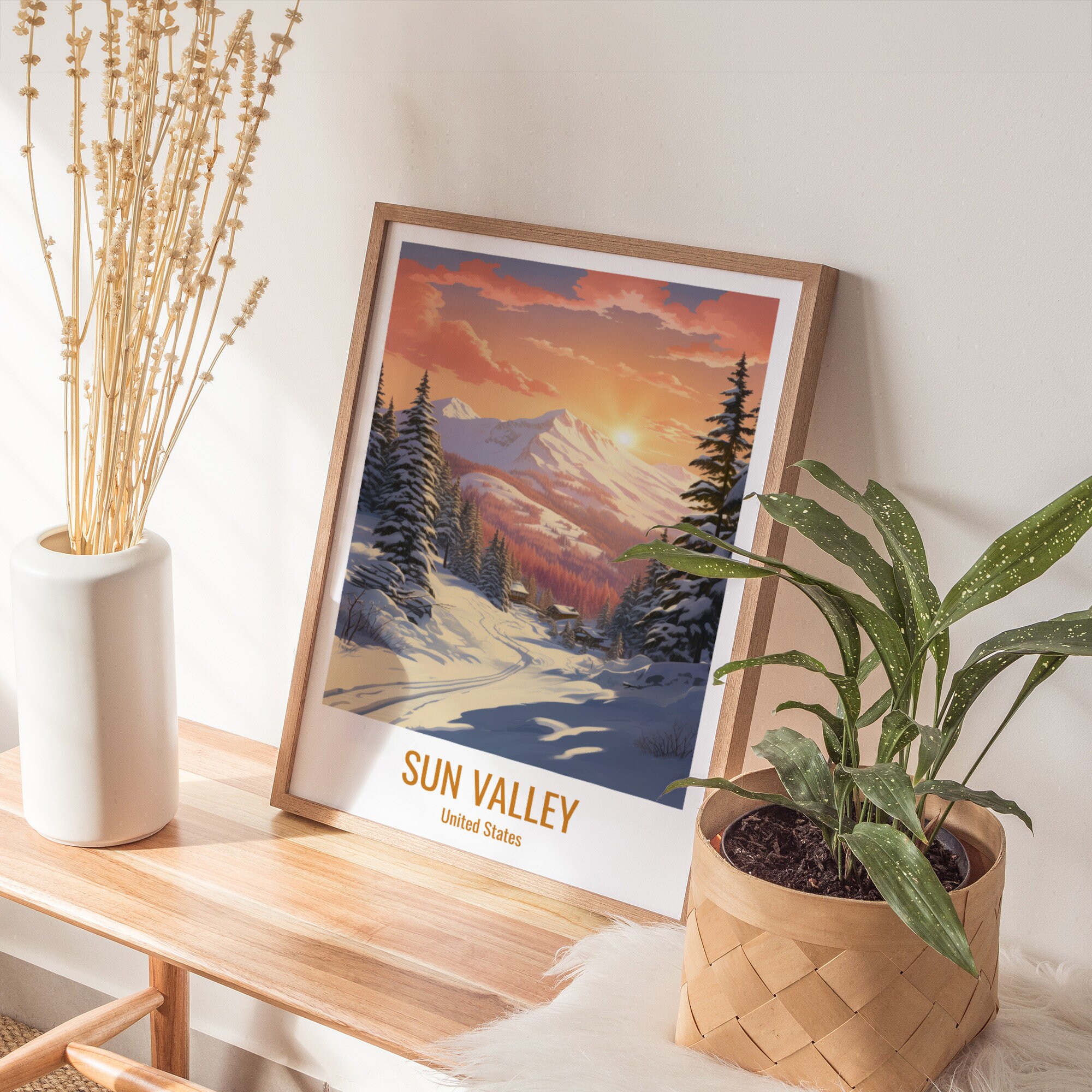 Sun Valley Travel Print Poster Sun Valley Gift Vertical Adventure Wall ...