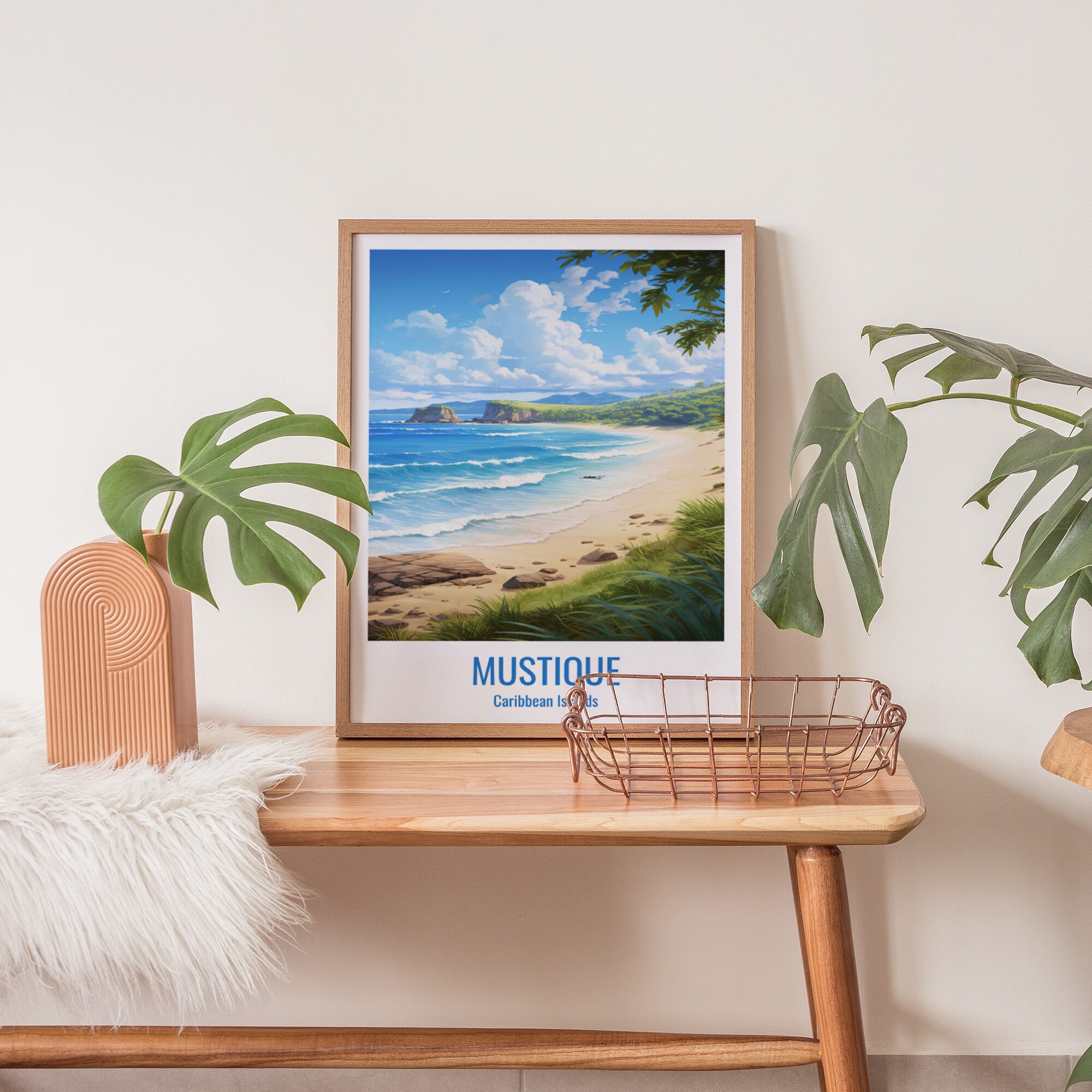 Mustique Travel Print Poster Mustique Gift Vertical Adventure - Etsy