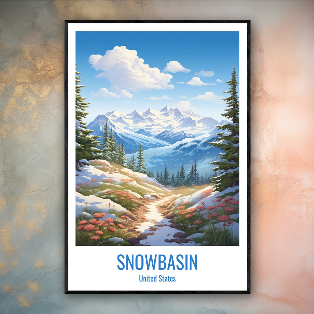 Snowbasin Poster Snowbasin Print Snowbasin Decor United - Etsy