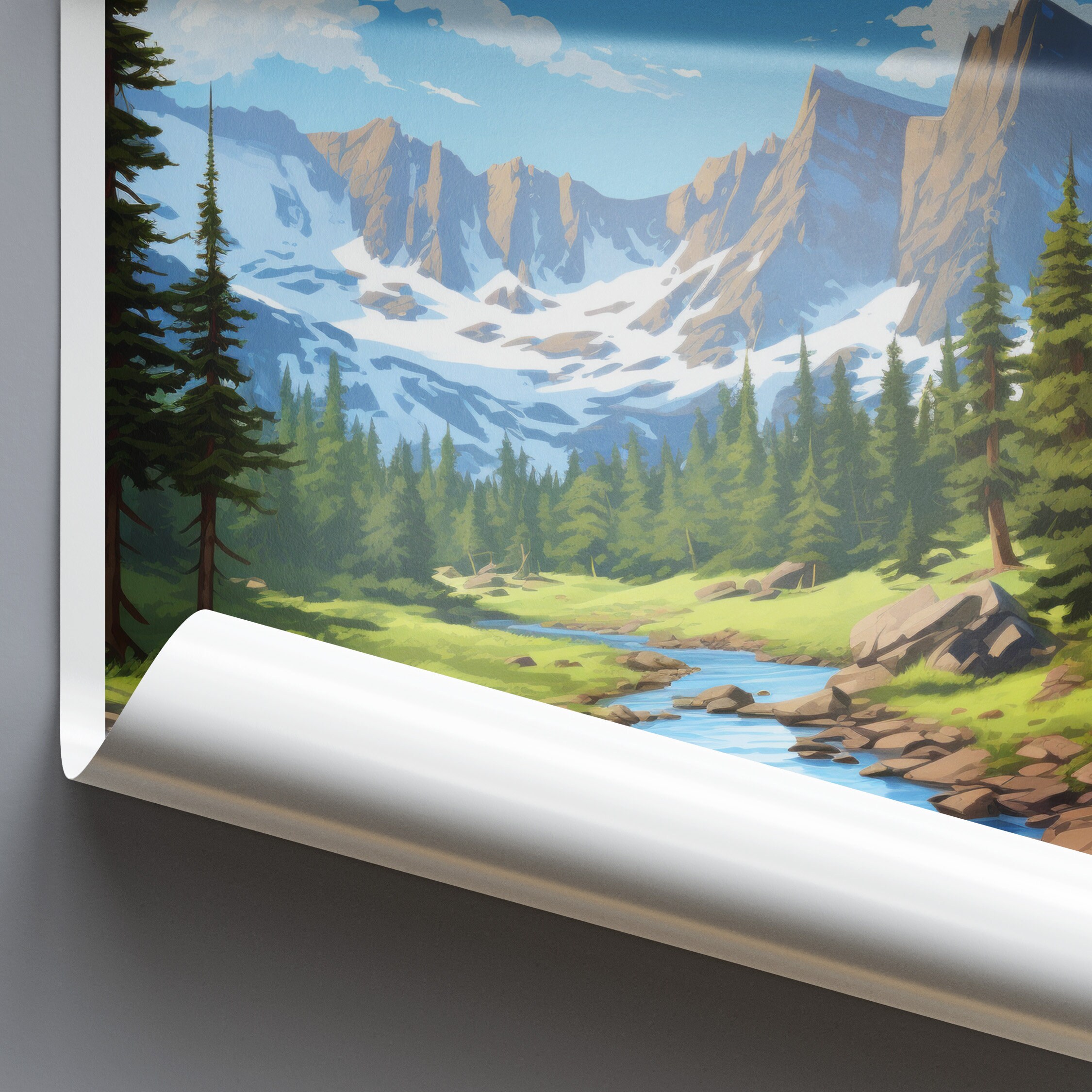 Rocky Mountain National Park Poster | RMNP Colorado Wall Art | Mountain ...