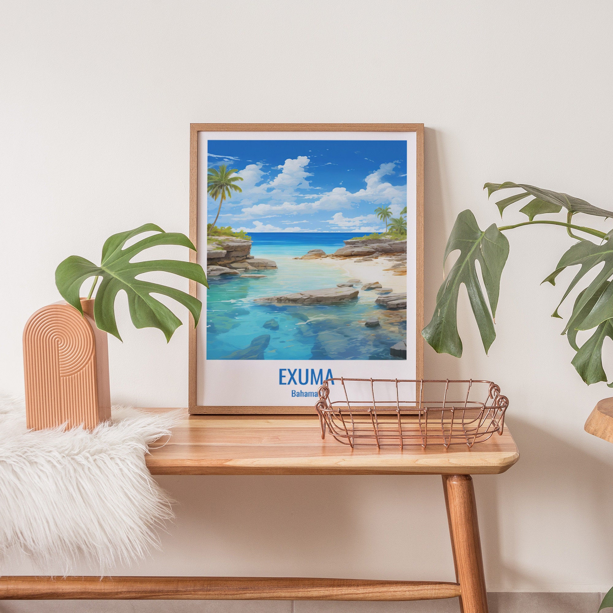 Exuma Travel Print Poster Exuma Gift Vertical Adventure Wall Art Exuma ...