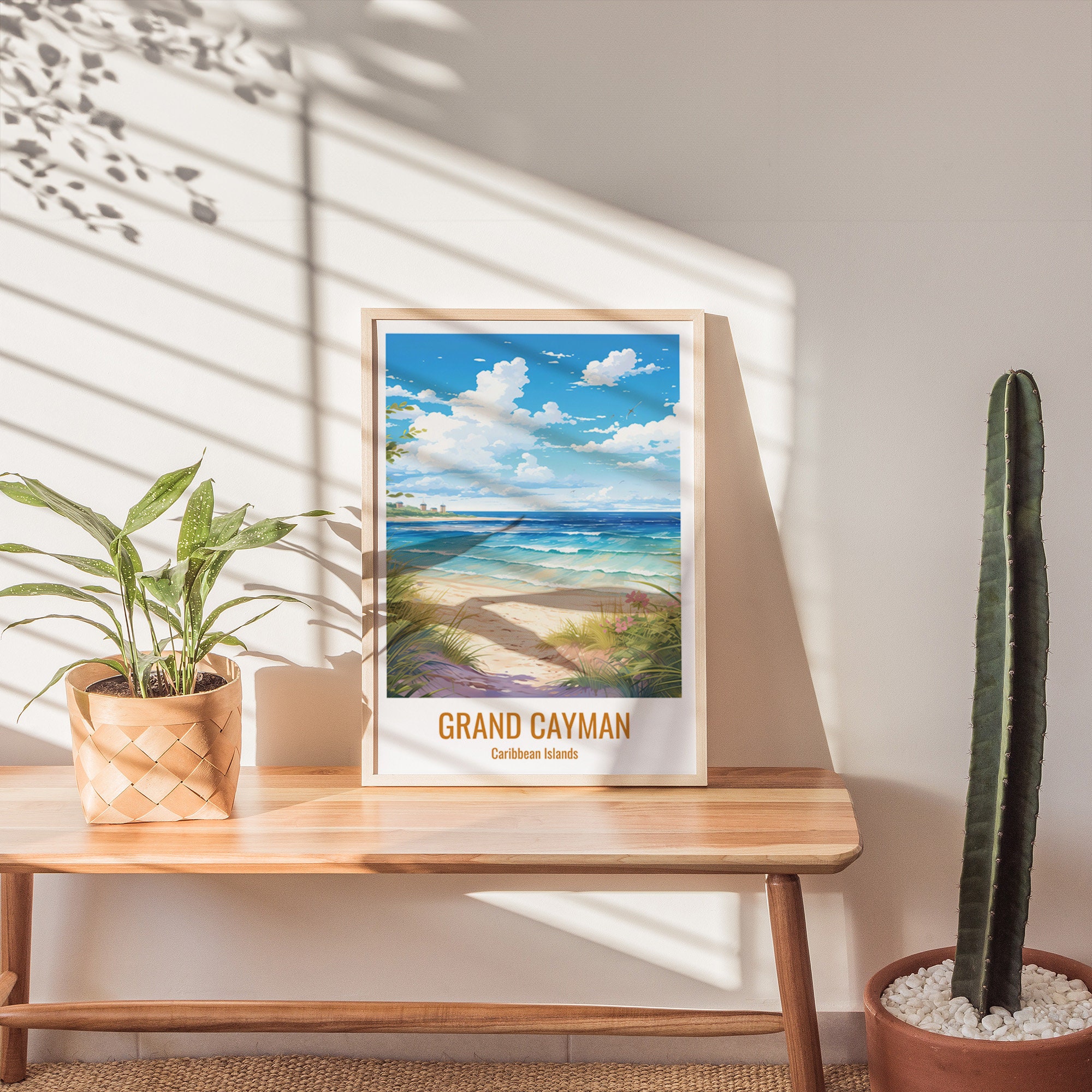 Grand Cayman Travel Print Poster Grand Cayman Gift Vertical Adventure ...