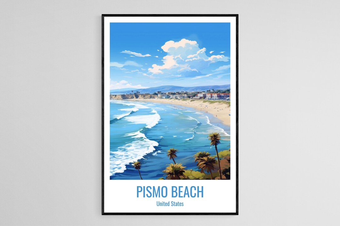 Pismo Beach Travel Poster Pismo Beach Print Wall Art Pismo - Etsy