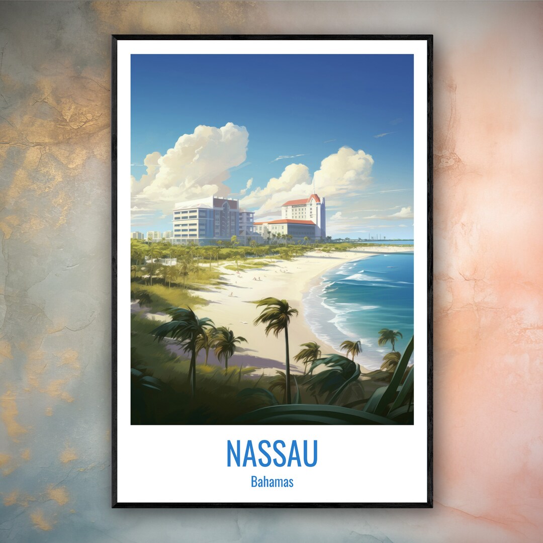 Nassau Travel Print Poster Nassau Gift Vertical Adventure Wall - Etsy