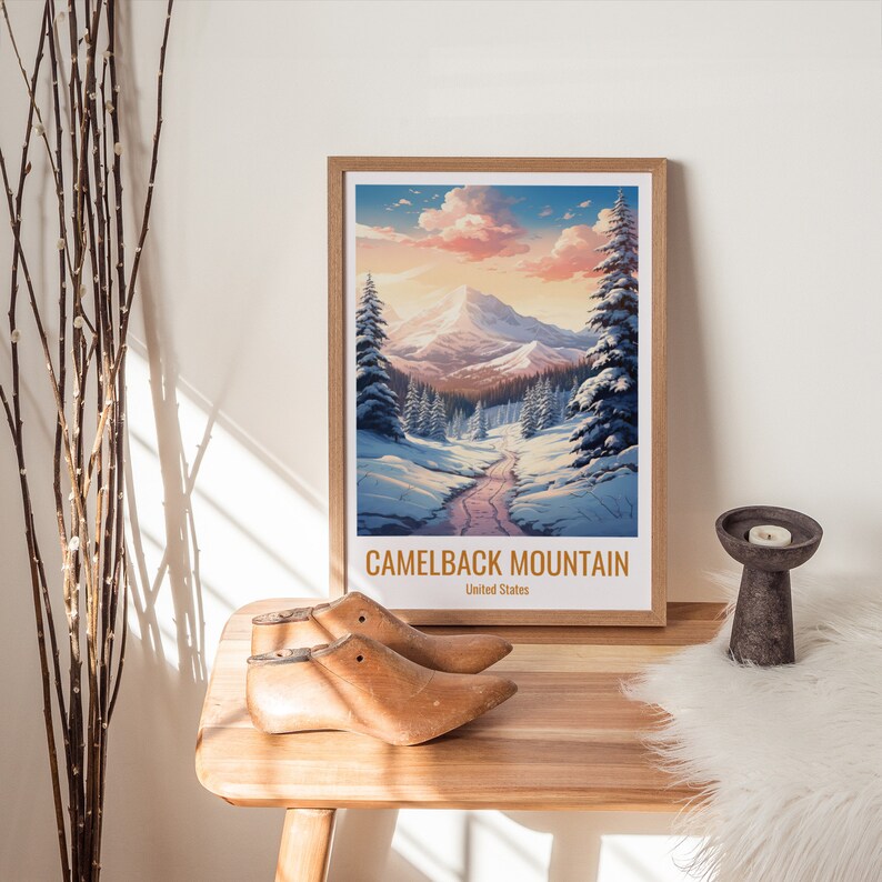 Camelback Mountain Travel Print Poster Camelback Gift Vertical ...