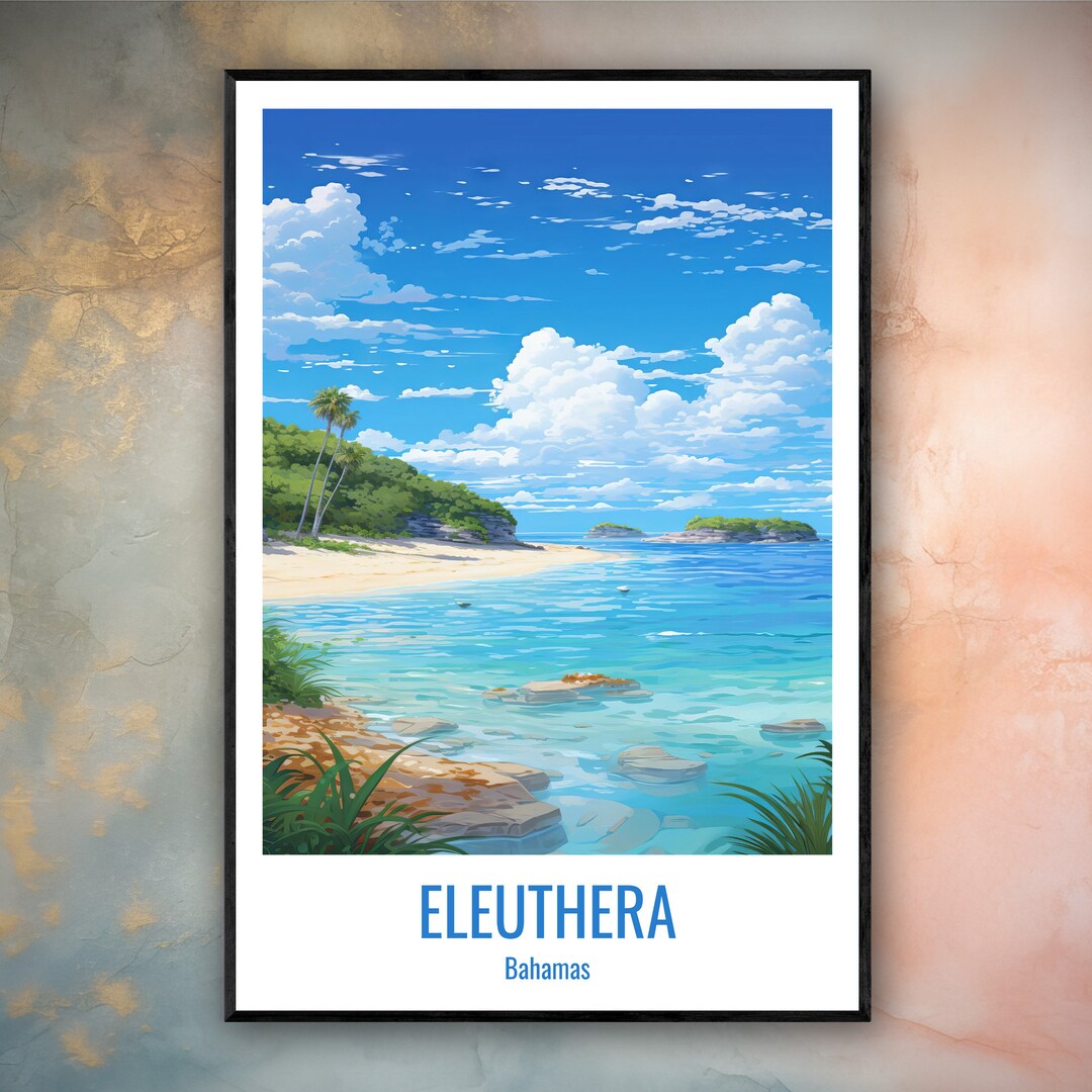 Eleuthera Travel Print Poster Eleuthera Gift Vertical Adventure Wall ...
