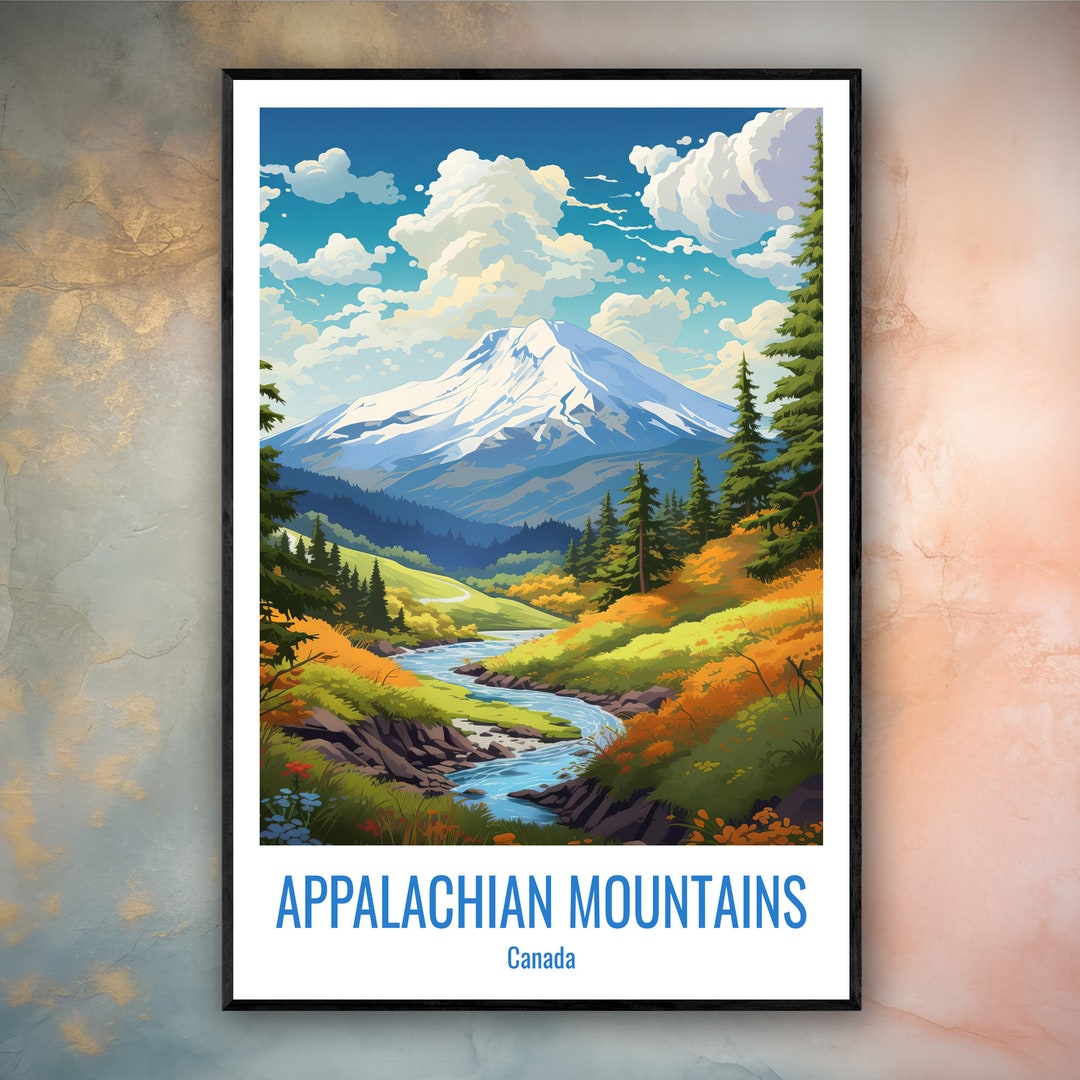 Appalachian Mountains Travel Print Poster Appalachian Gift Vertical ...