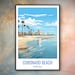 Coronado Beach Travel Poster | San Diego Island Coastal Wall Art Print ...