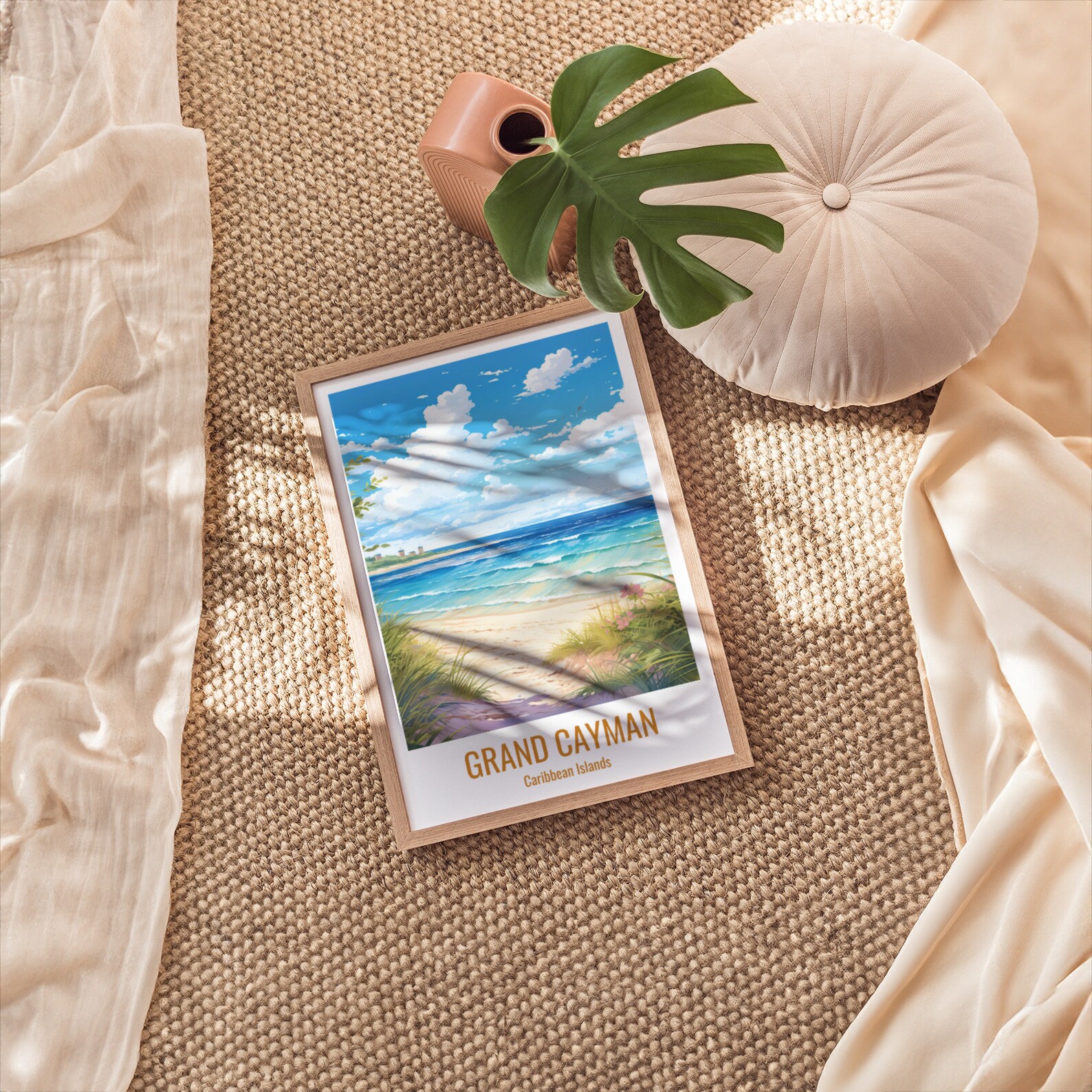 Grand Cayman Travel Print Poster Grand Cayman Gift Vertical Adventure ...