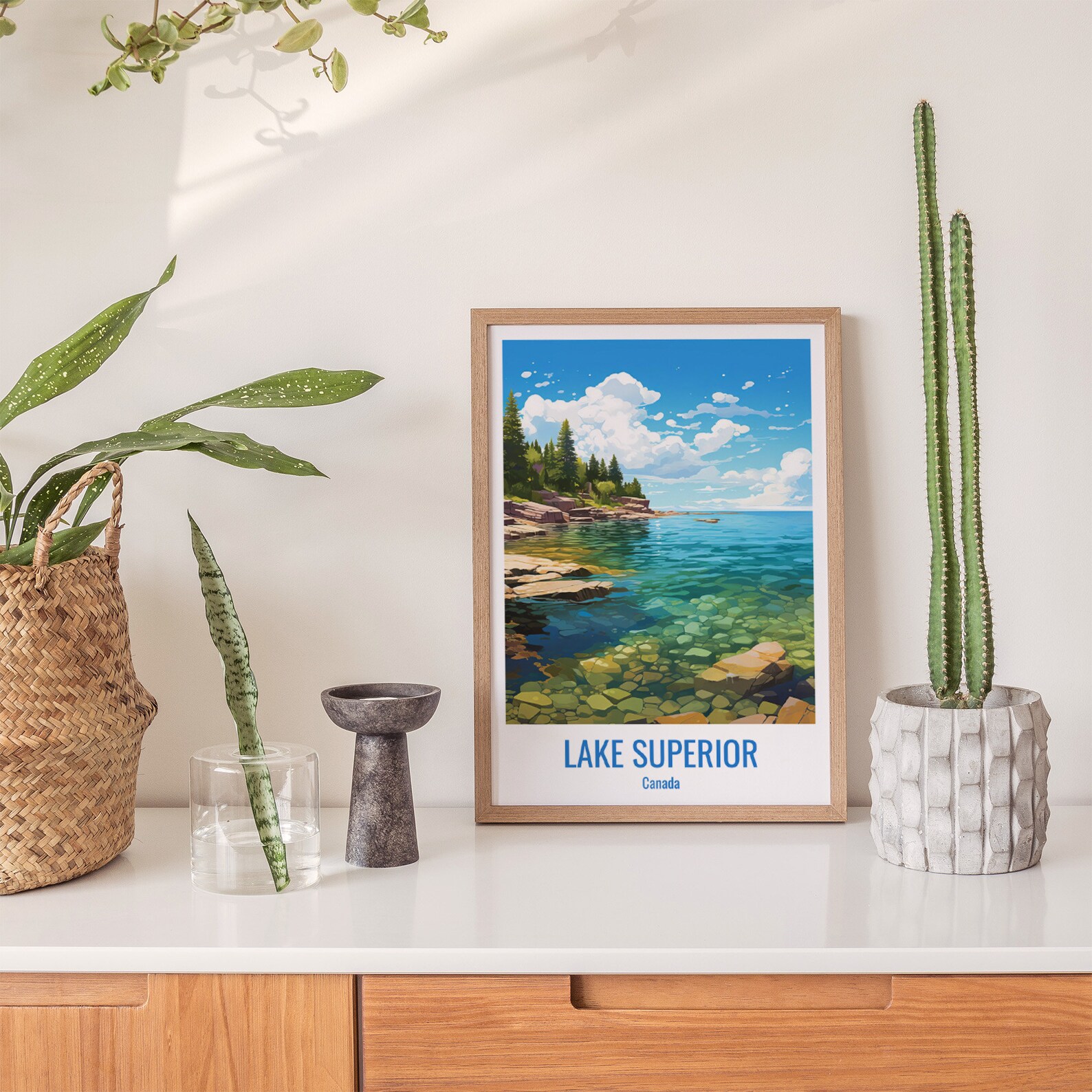 Lake Superior Poster | Ontario Wall Art | Great Lakes Print | Canada ...