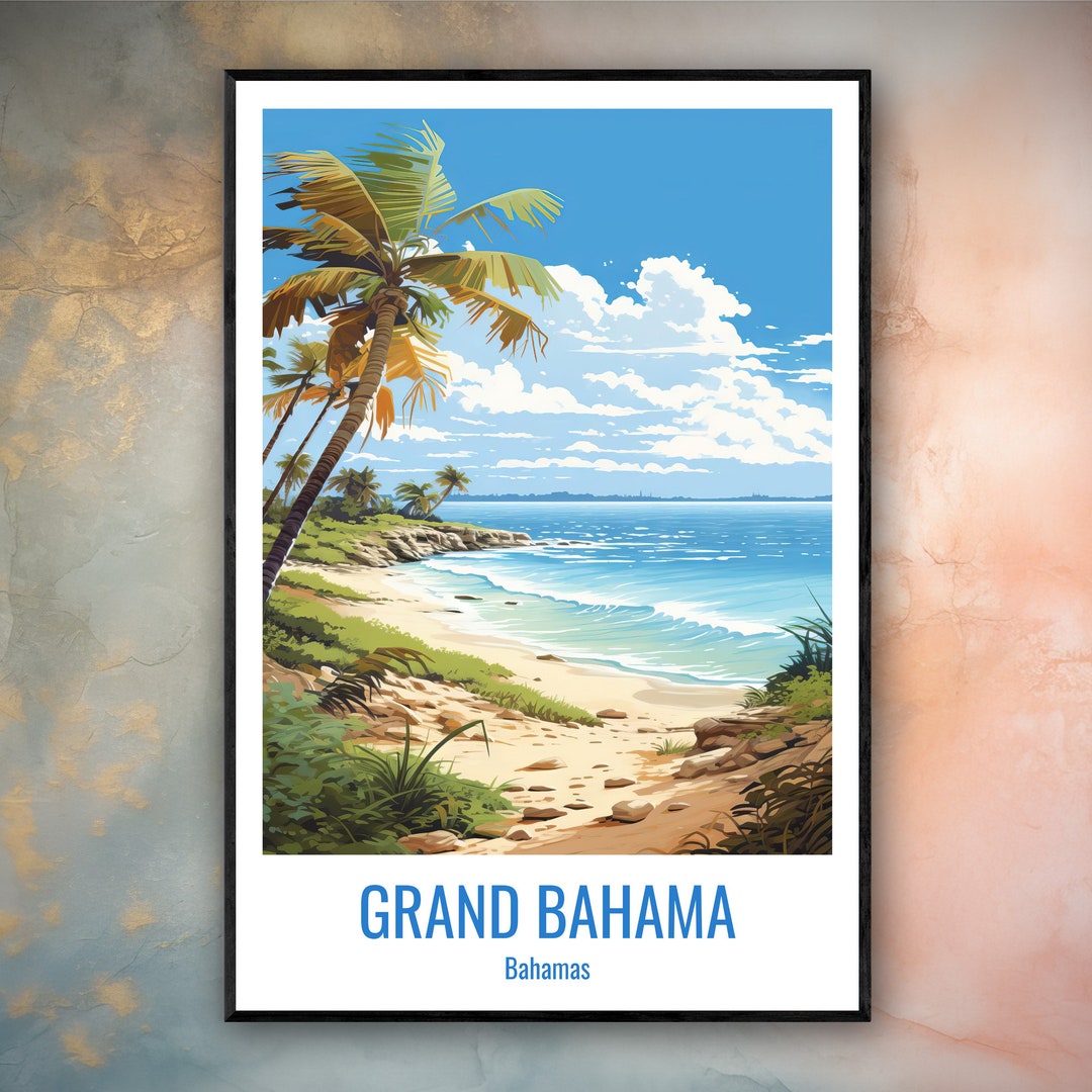 Grand Bahama Poster Grand Bahama Wall Art Grand Bahama Home - Etsy