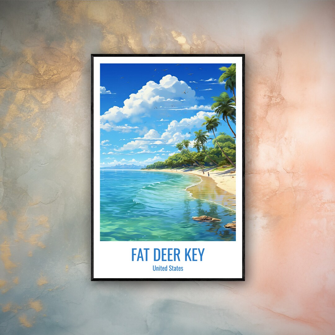 Fat Deer Key Poster Fat Deer Key Print Fat Deer Key Decor - Etsy
