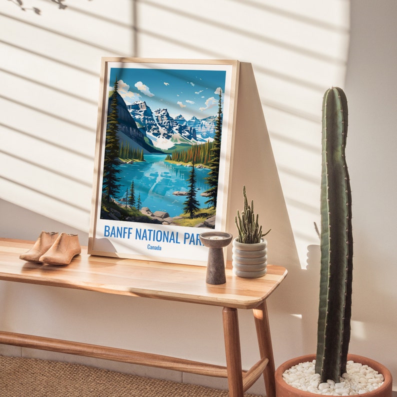 Banff National Park Travel Print Poster Banff Gift Vertical Adventure Wall Art Banff Home Decor ...
