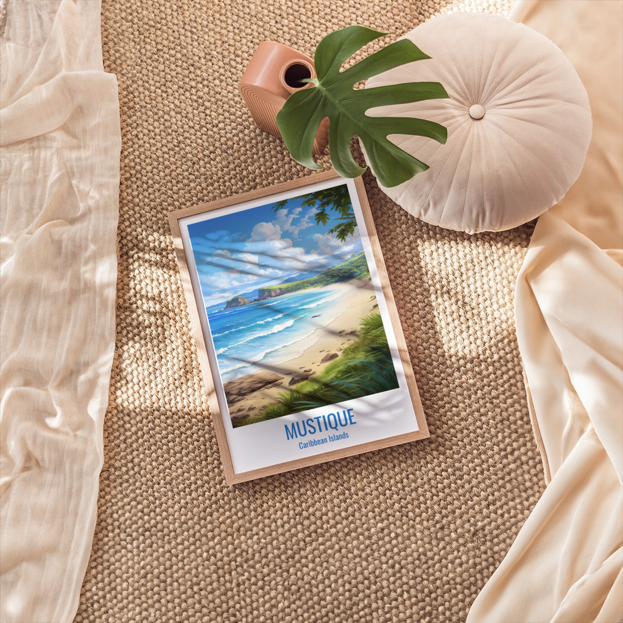 Mustique Travel Print Poster Mustique Gift Vertical Adventure - Etsy