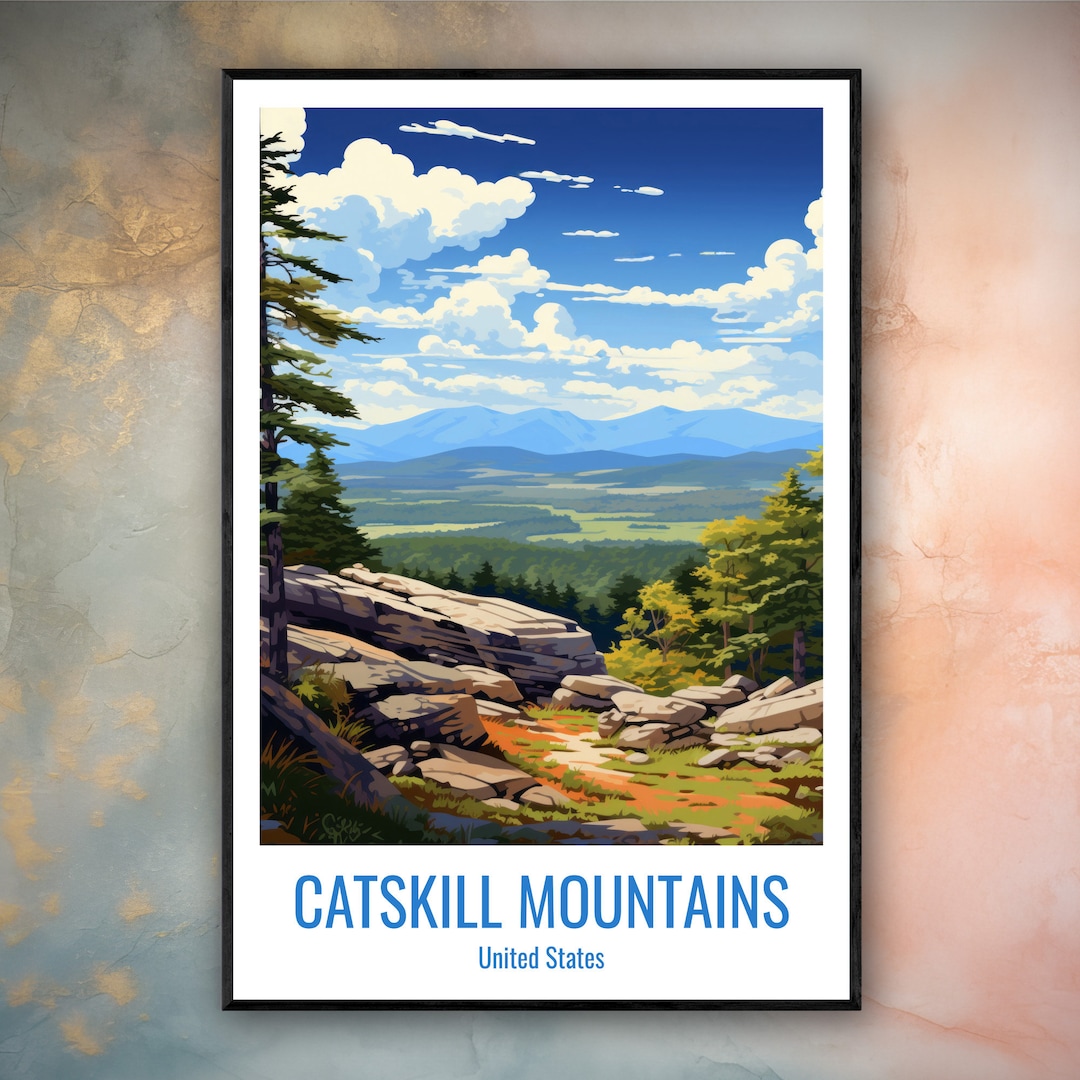 Catskill Mountains Travel Print Poster Catskill Gift Vertical Adventure ...