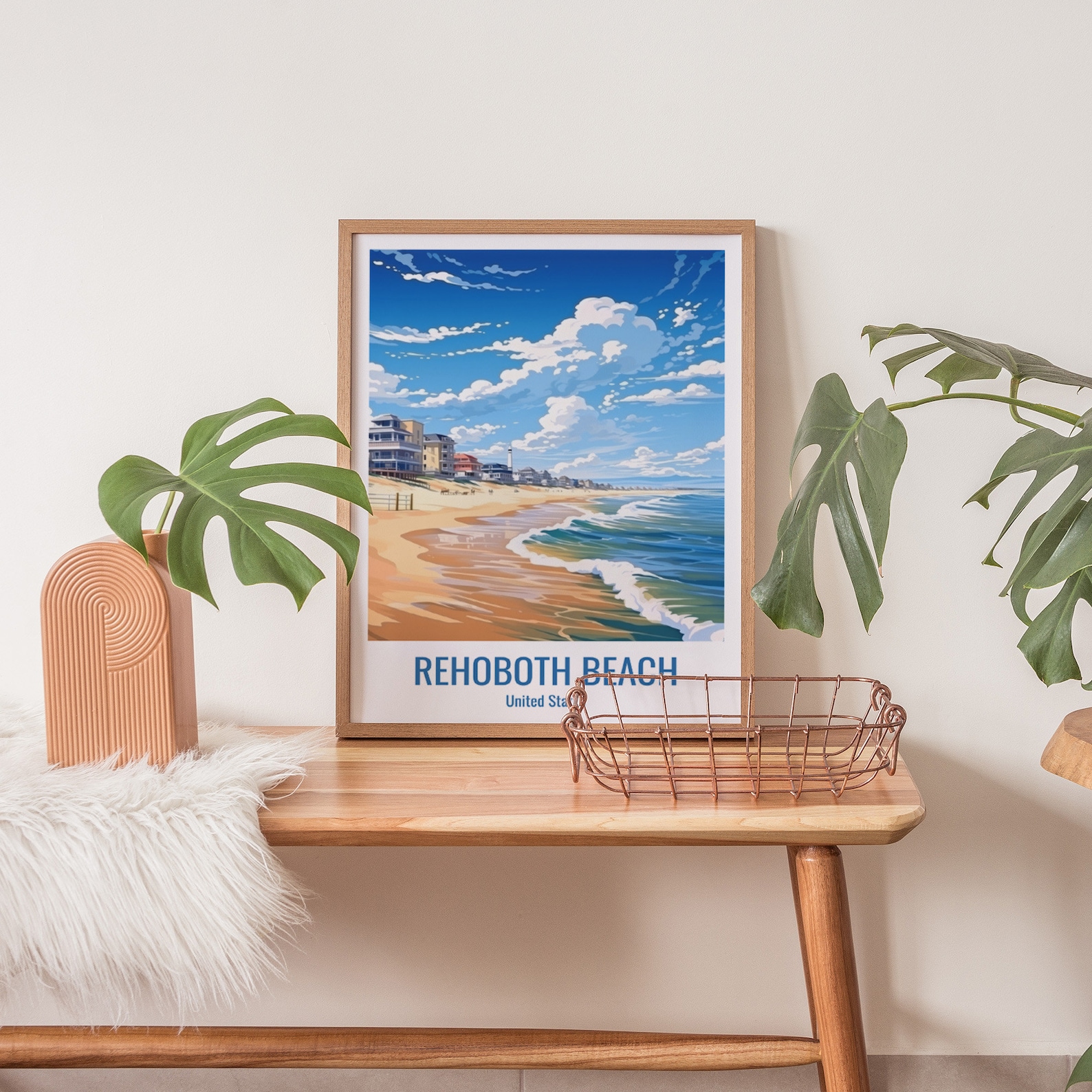 Rehoboth Beach Travel Print Poster Rehoboth Gift Vertical Adventure ...