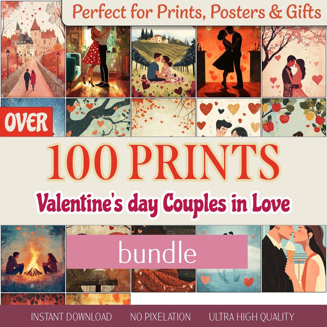 100+ Images Couples in Love Digital Print Bundle Featuring Romantic ...