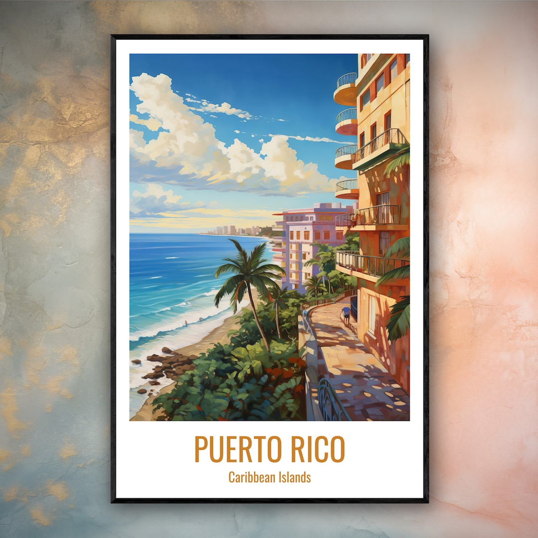 Puerto Rico Poster Puerto Rico Wall Art Puerto Rico Home - Etsy