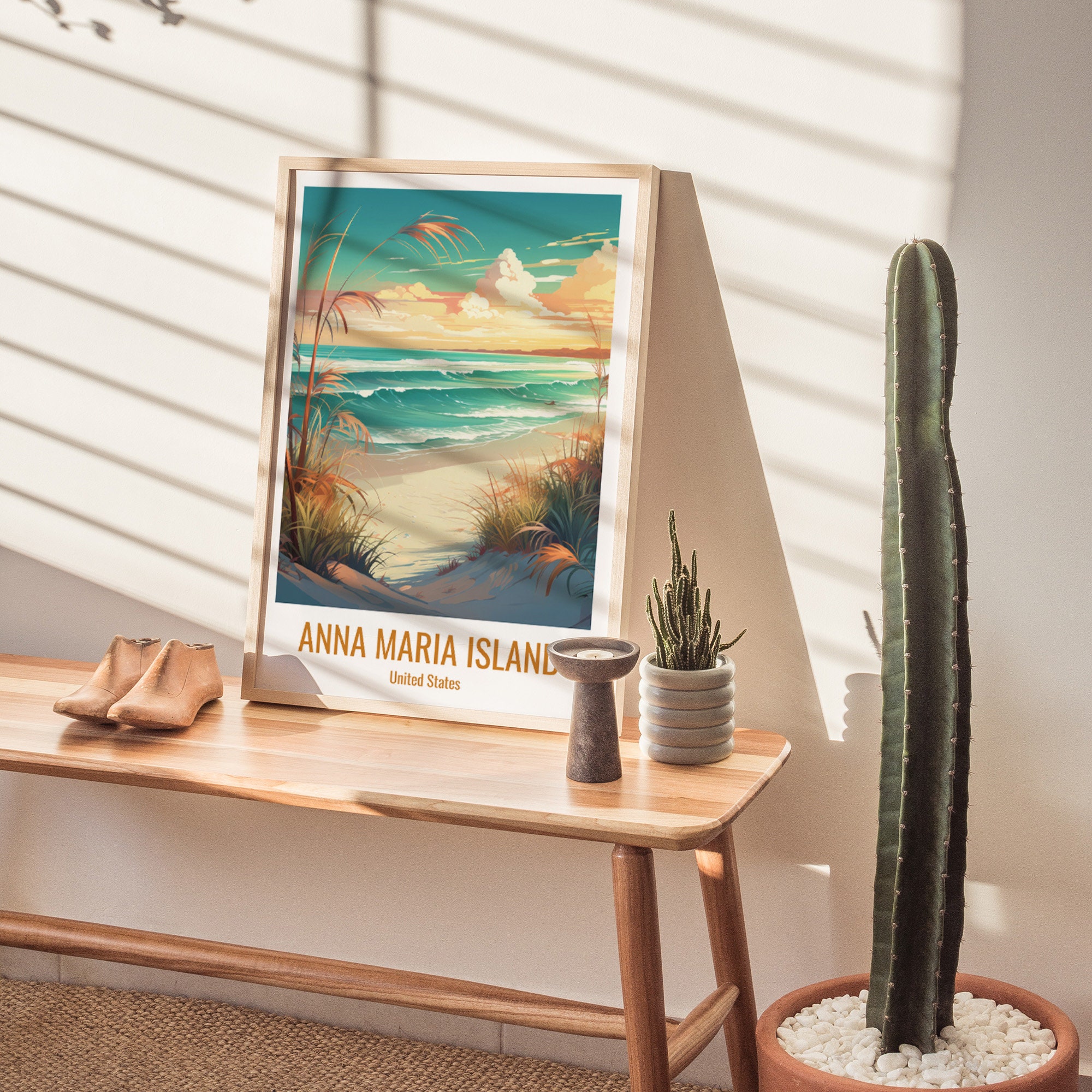 Anna Maria Island Travel Print Poster Anna Maria Island Gift Vertical ...