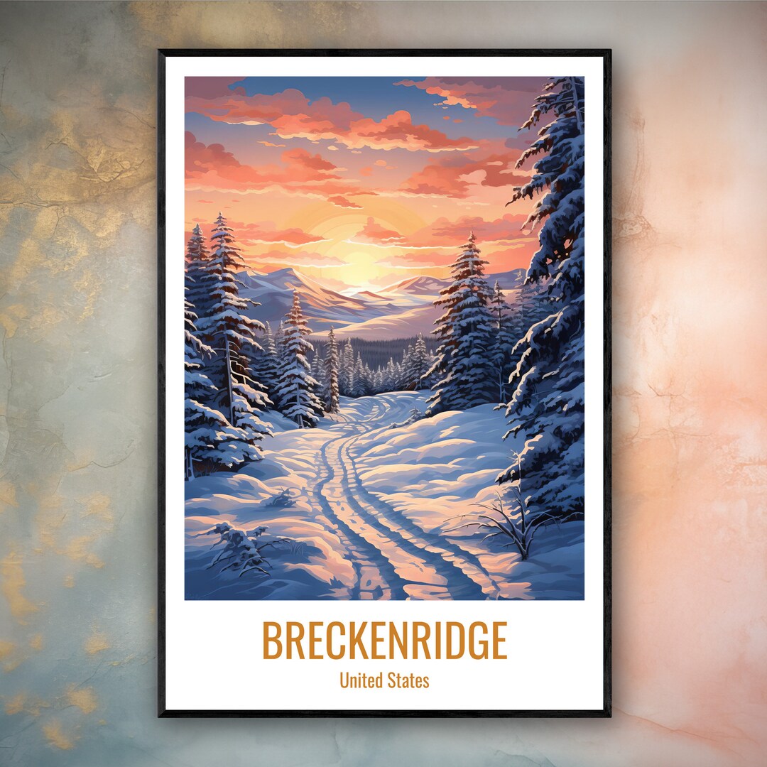 Breckenridge Travel Print Poster Breckenridge Gift Vertical Adventure ...