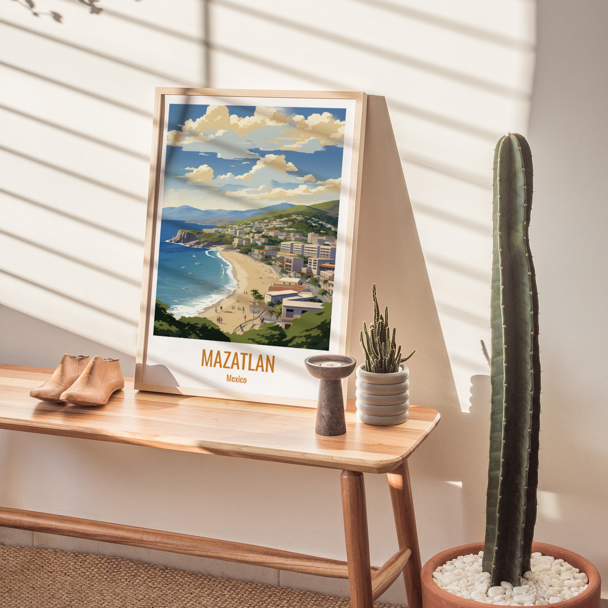 Mazatlan Mexico Poster | Sinaloa Coastal Wall Art | Pacific Mexico ...