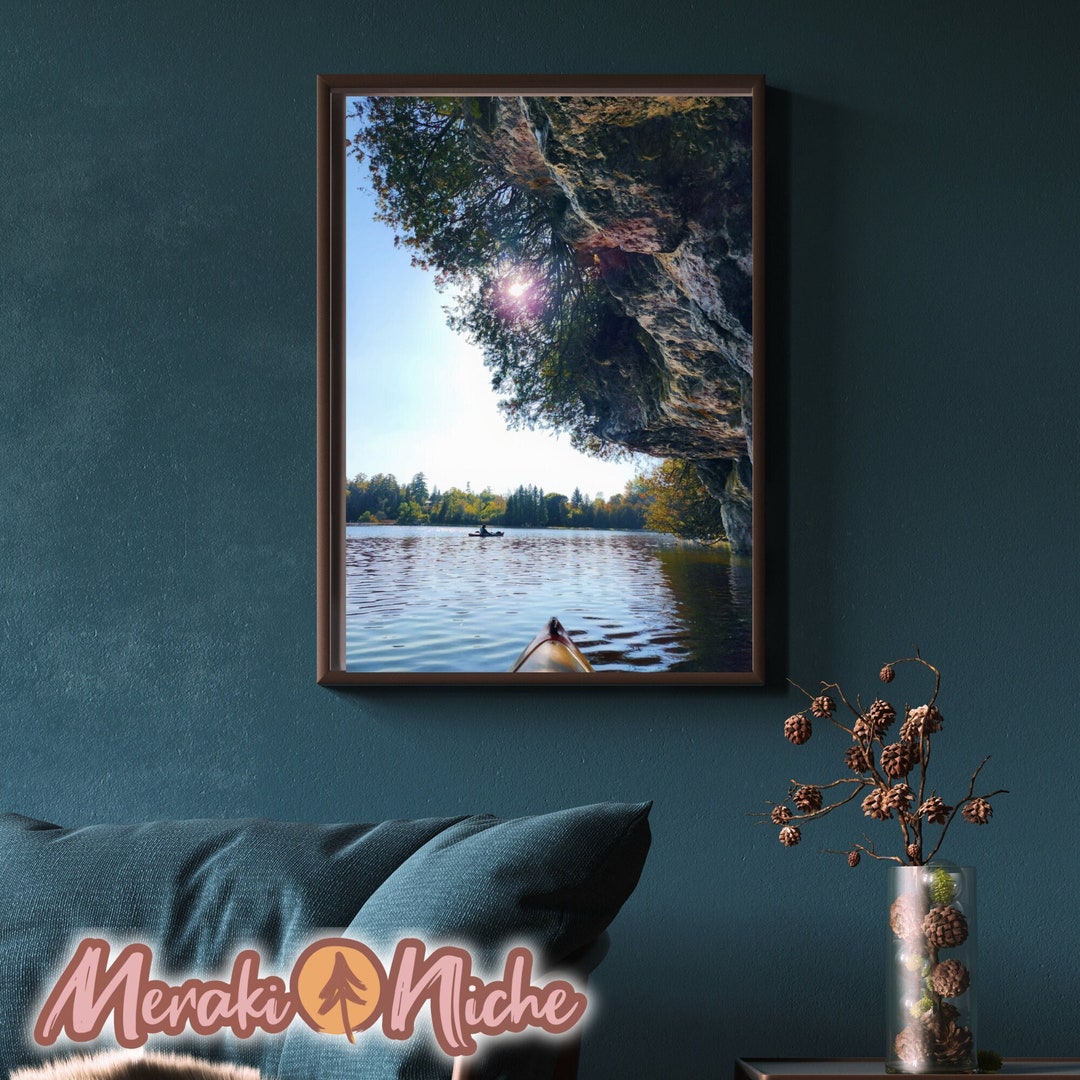 Digital Printable Fall Kayak Dream Wall Art, Northern Ontario ...