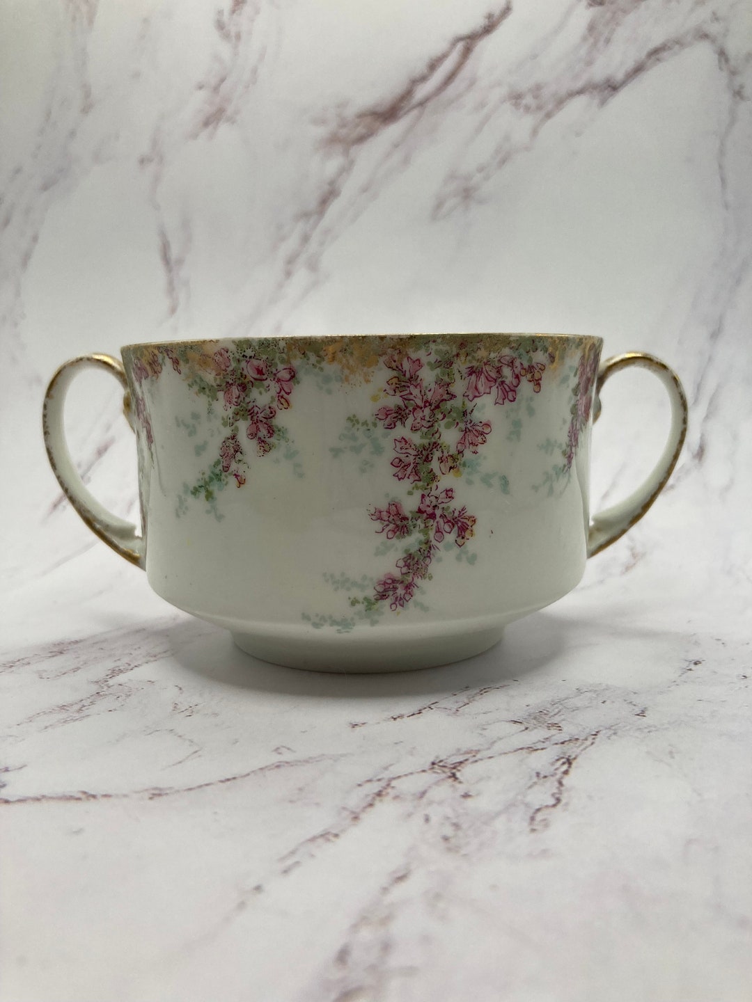 Vintage J.P.L Floral Two Handle Teacup - Etsy