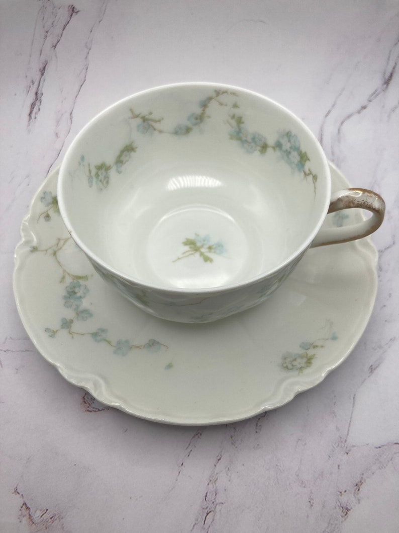 Vintage Limoges Tea Cup and Saucer - Etsy
