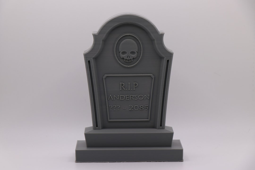 Customizable Tombstone 3D Printed Model - Etsy
