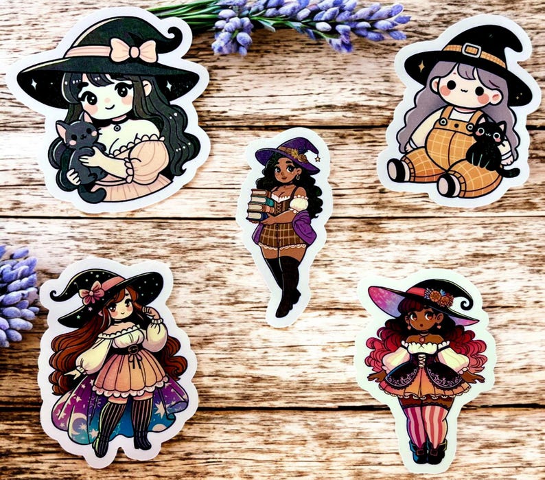 Magical Witch Stickers - Choose From 5 Designs, Sold Individually or as ...
