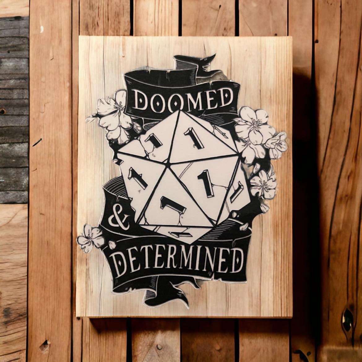 Doomed & Determined Sticker DND Sticker D and D Sticker - Etsy