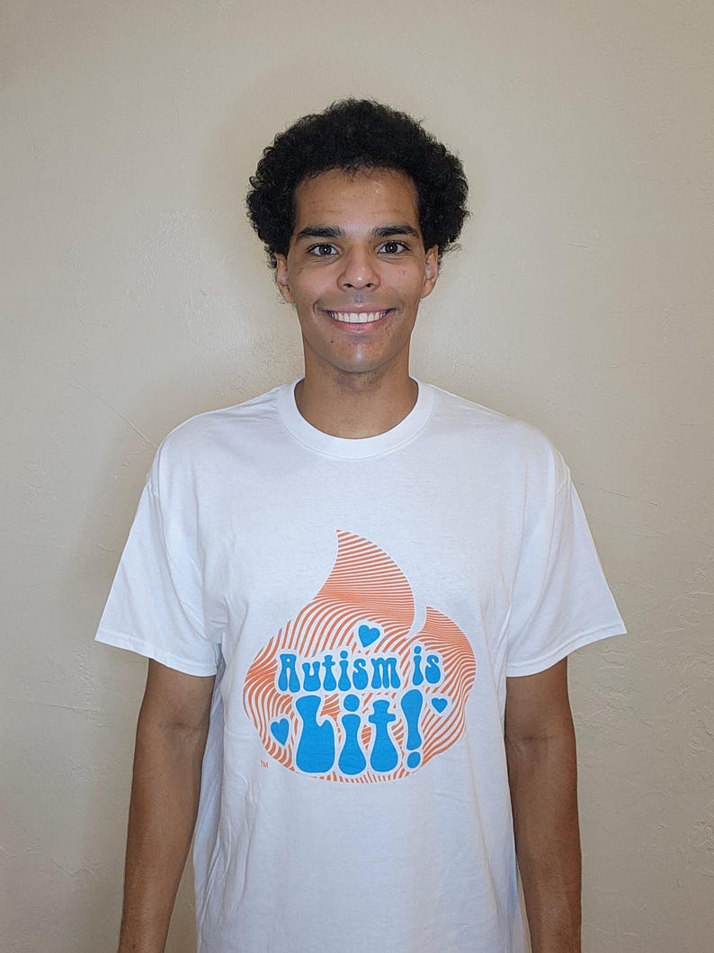 AUTISM IS LIT Shirt- White Color - Etsy