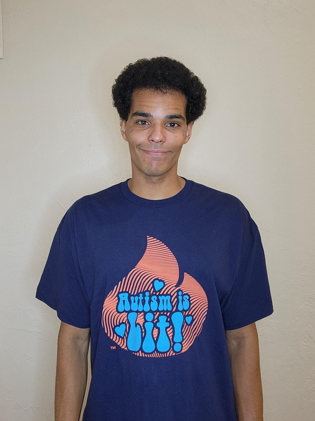 AUTISM IS LIT Shirt- Navy Blue Color - Etsy