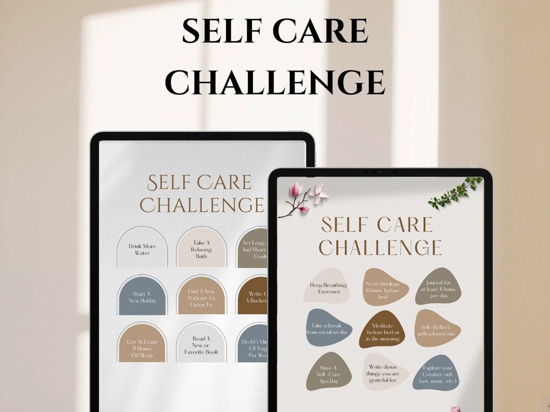 Self Care Challenge Worksheet, 30 Day Challenge, iPad Worksheet, Self ...