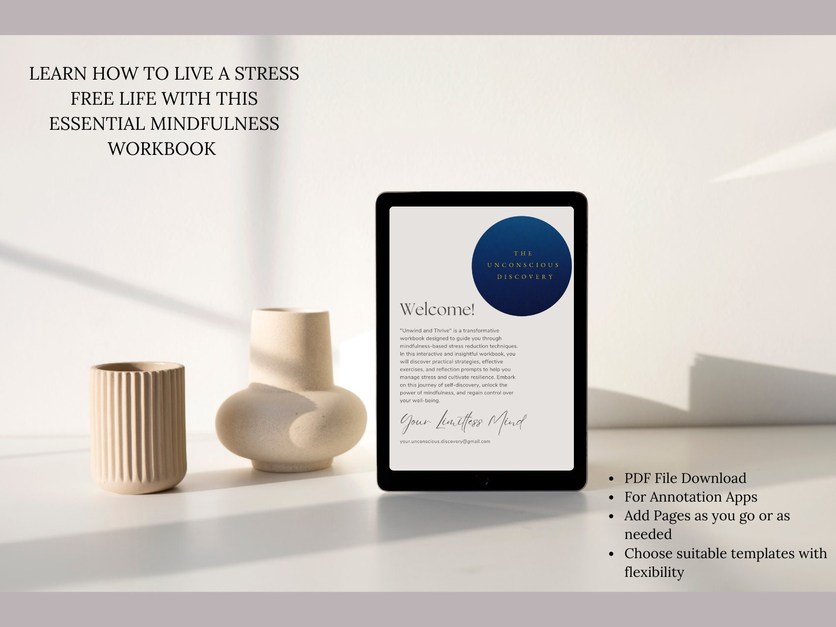 Self Care Workbook | Digital Workbook | Stress Relief | iPad Planner ...