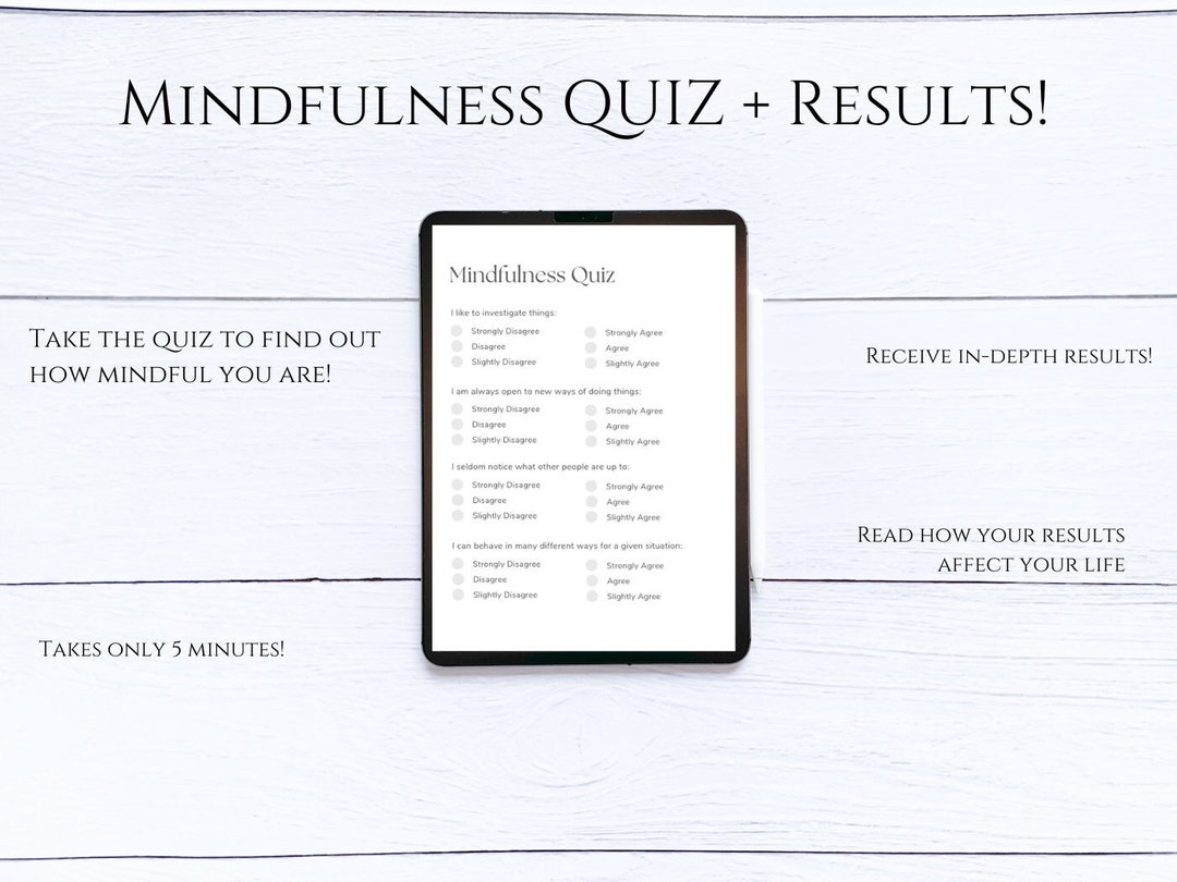 Mindfulness Quiz, Quiz Template | Personality Quiz, Self Care, Self ...