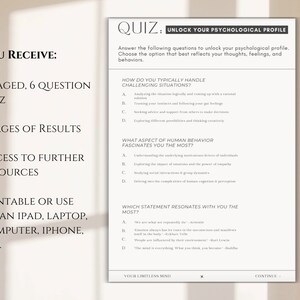 Quiz Questions, Quiz Template, Psychology Quiz, Mindfulness, Self Care ...