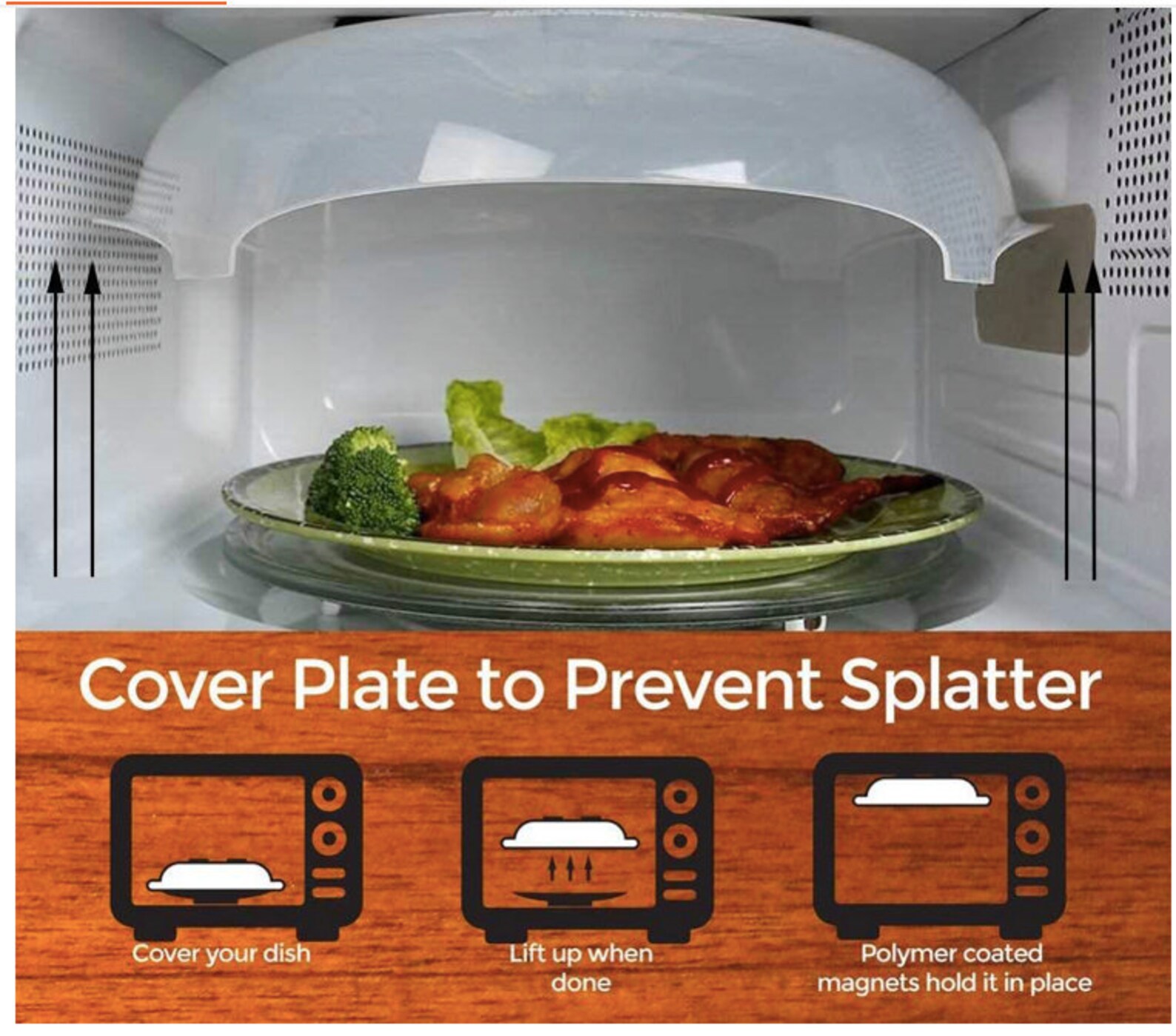 2 Set of Magnetic Microwave Food Cover Clear Plastic - Etsy