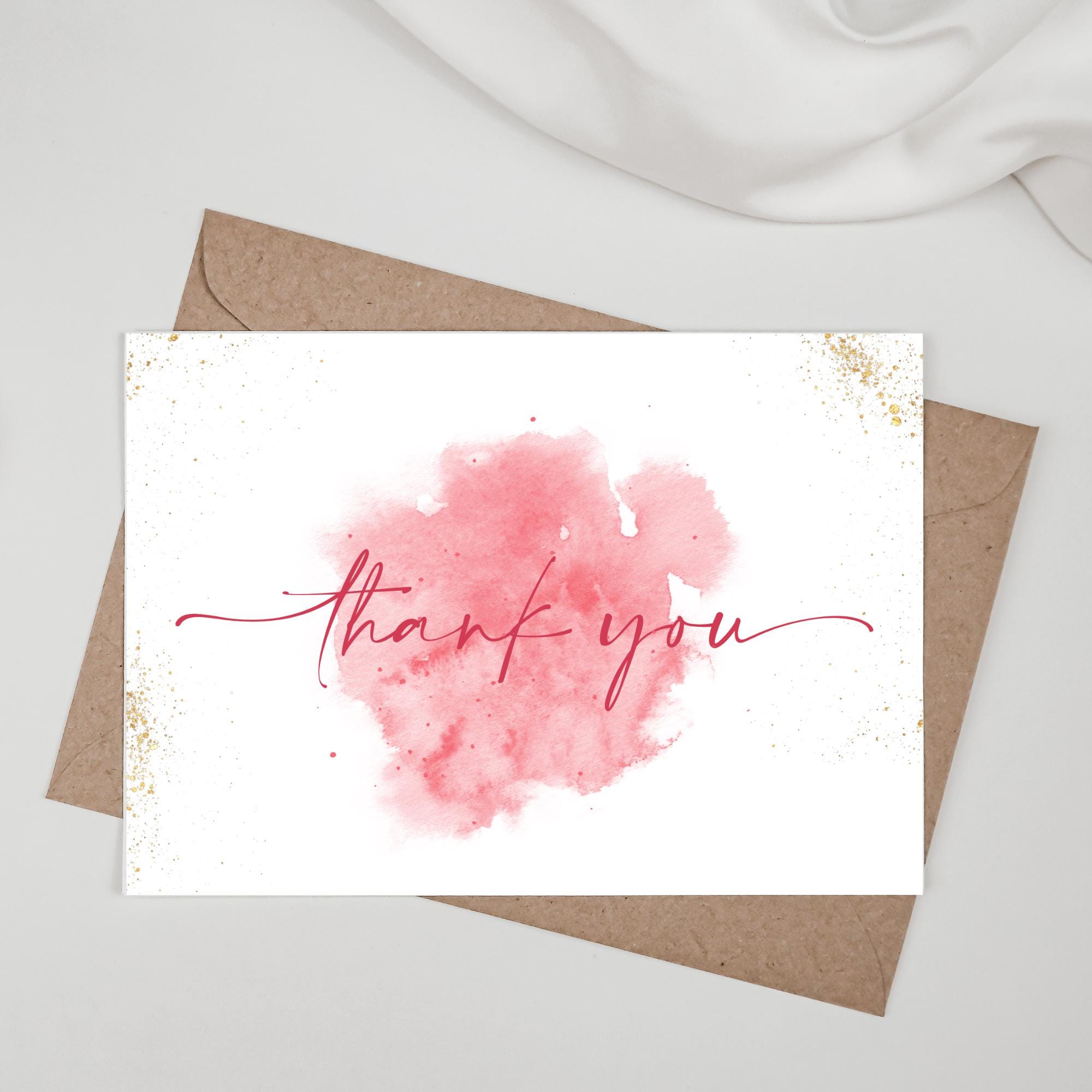 Modern Thank You Card | Thank You Card Printable | Calligraphy Thank ...