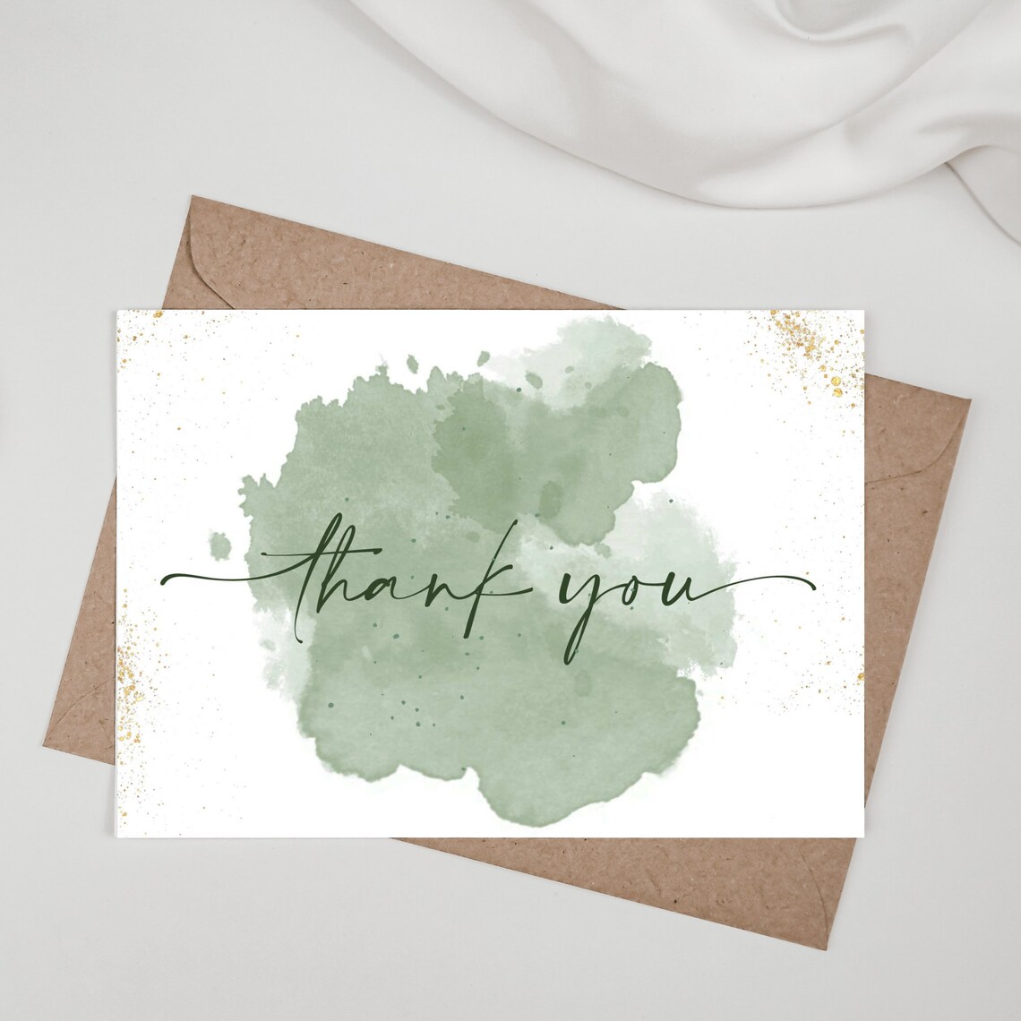 Modern Thank You Card | Thank You Card Printable | Calligraphy Thank ...