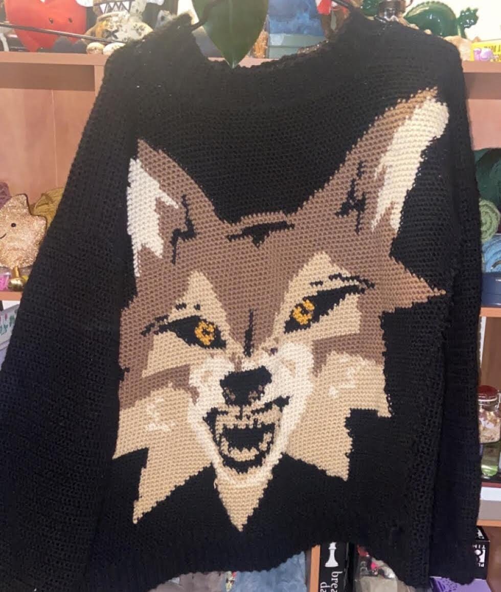 Completed Crochet Wolf Sweater - Etsy