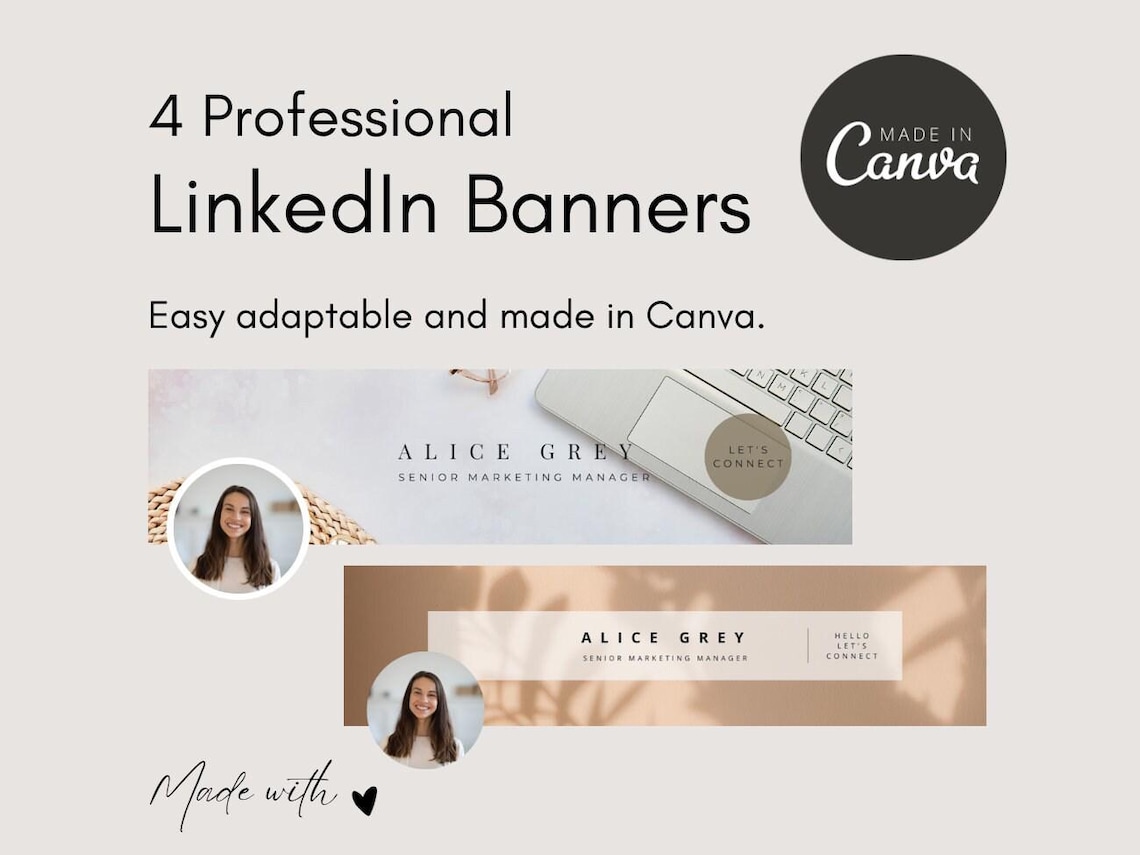Linkedin Banner Professional / Ready to Download / Canva Template - Etsy