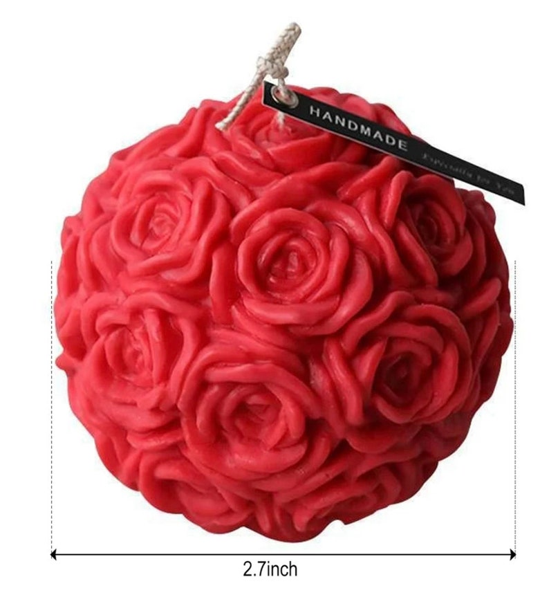Rose Flower Ball Shape Fragrance Candle Rose Scented Candles Home ...