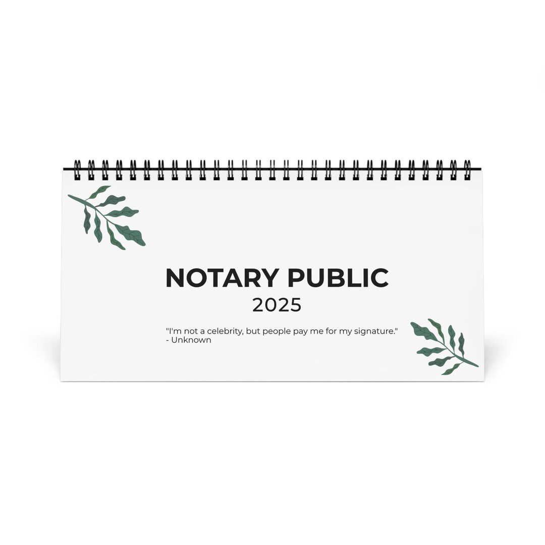 Notary Desktop Calendar: Small, Easy-to-read Legal Work Planner - Etsy