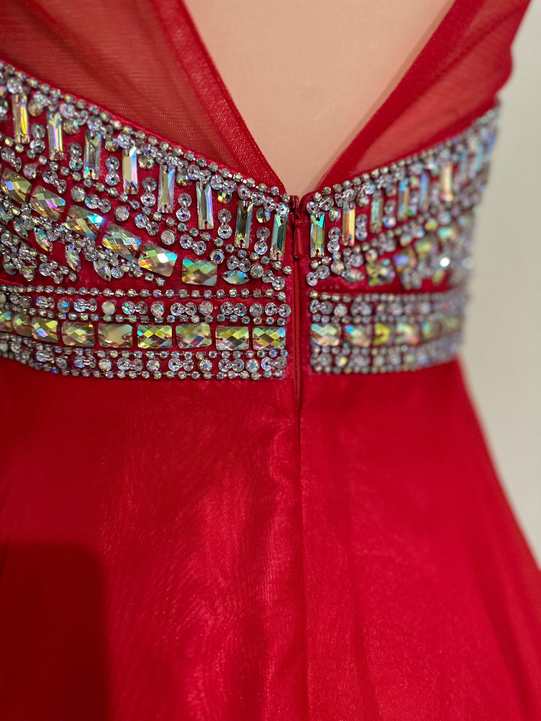 Red Beaded Gown - Etsy